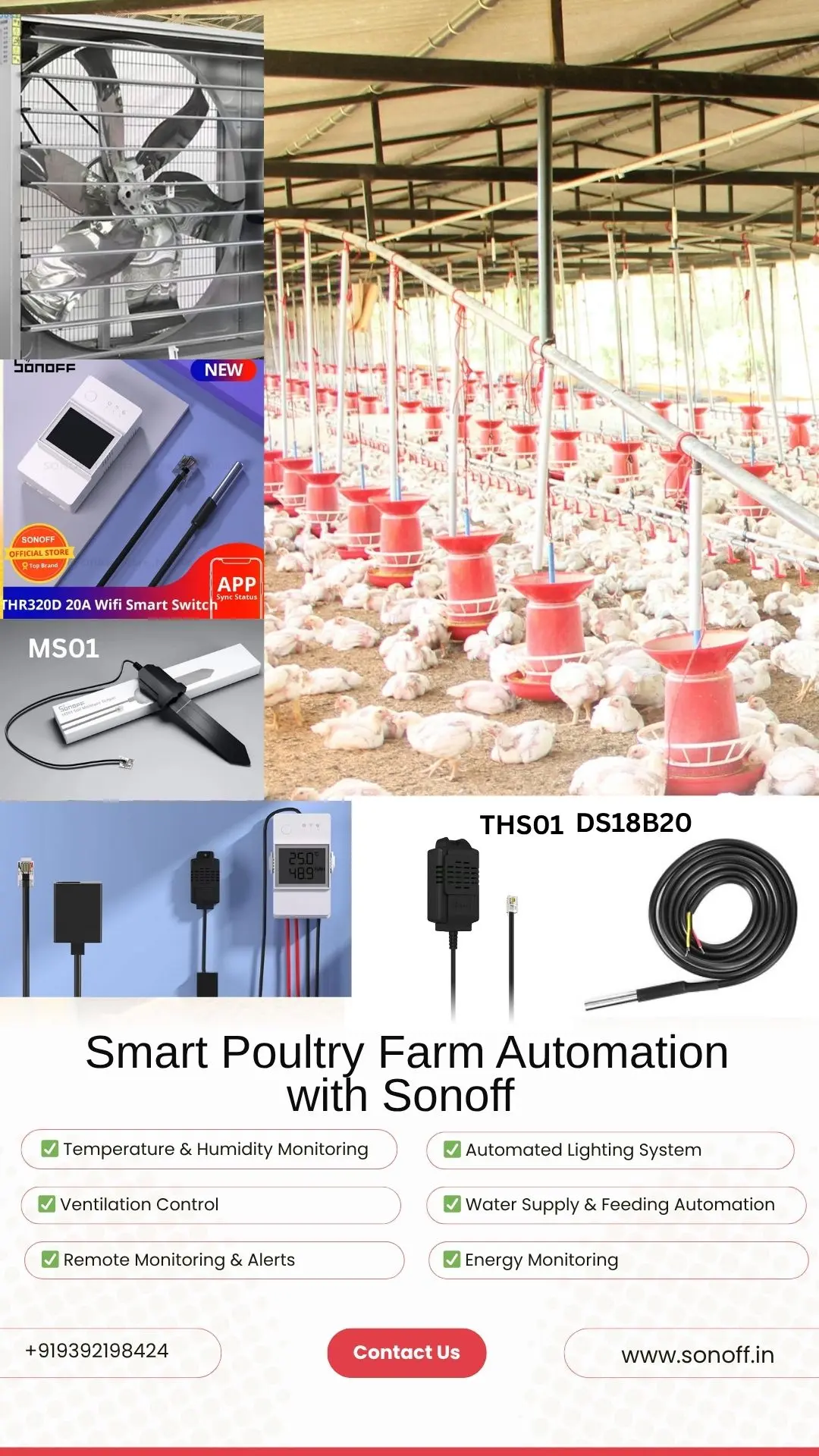 Smart Poultry Farm Automation with Sonoff India