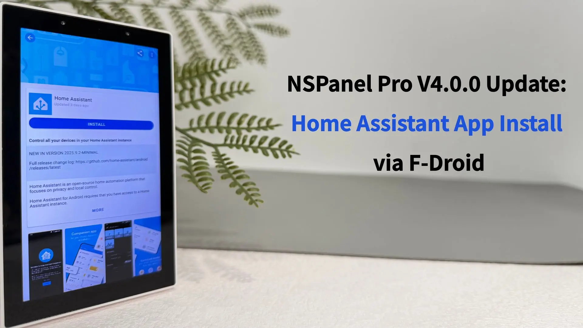 NSPanel Pro V4.0.0 Update: Supports F-Droid and Home Assistant App ...