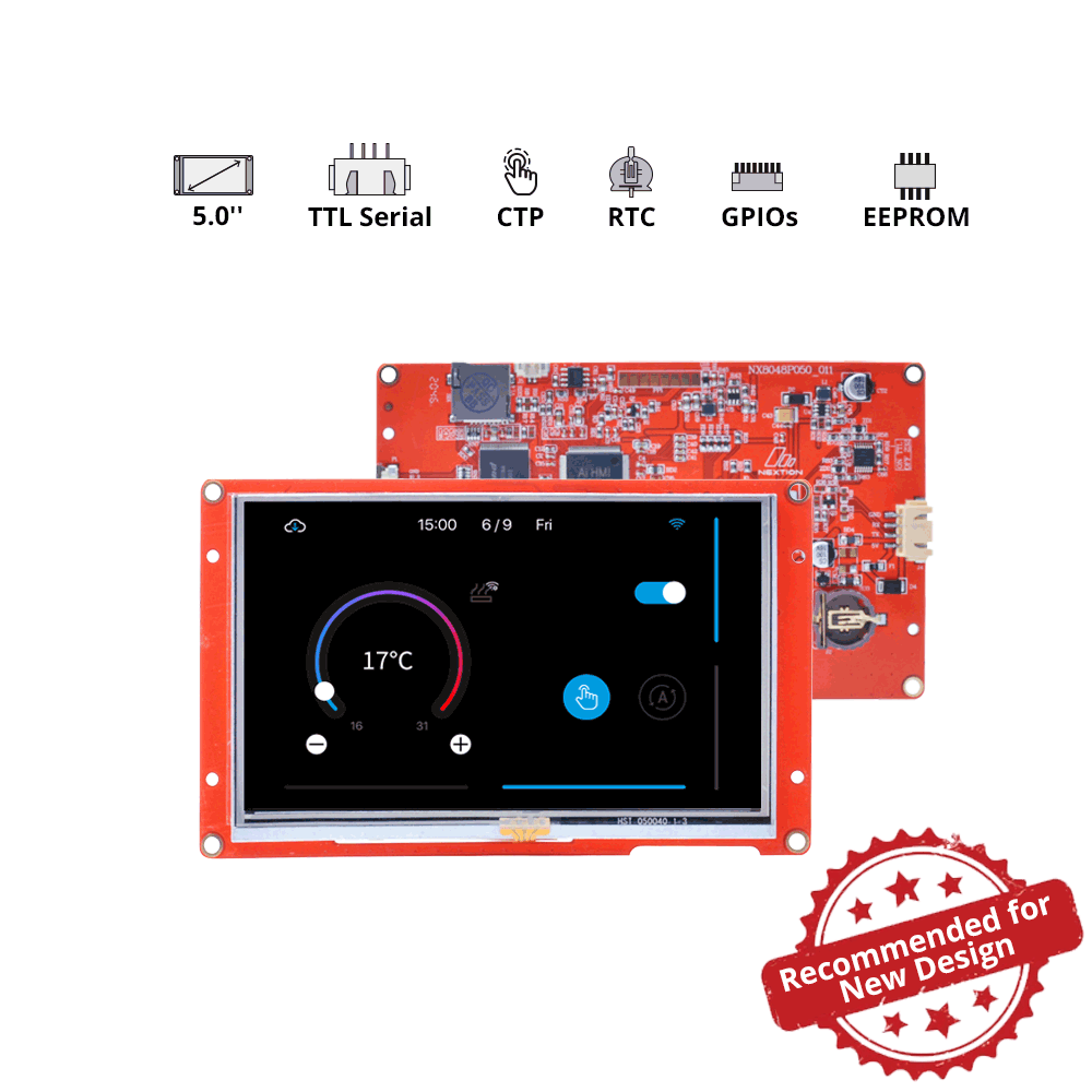 Nextion NX8048P050-011C 5-Inch Capacitive Touch HMI Display - 800x480