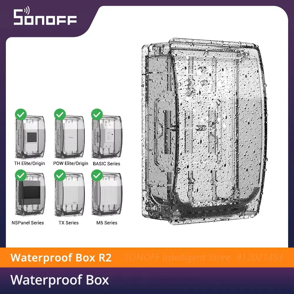 SONOFF Waterproof Box R2 Case | Weatherproof Enclosure for TH, POW